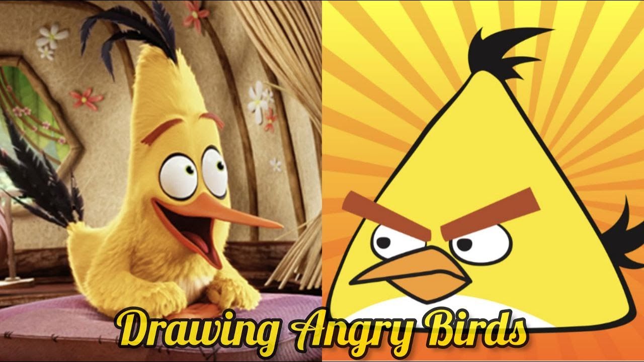 DIY II Drawing Angry Birds II Drawing Yellow II Coloring Angry Birds ...
