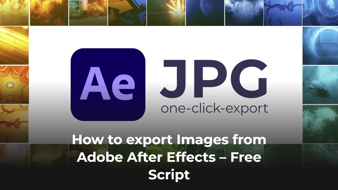 Export Images in One Click - After Effects Script - YouTube