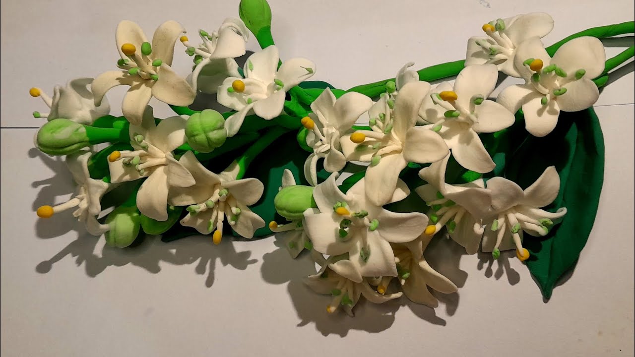 How to make nice kamini flower using clay / kamini tutorial / ক্লে ...