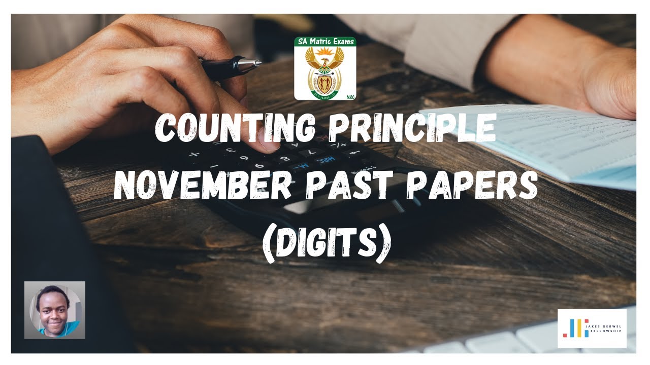 Counting Principle || Grade 12 || November Past Paper 2020 (Digits ...
