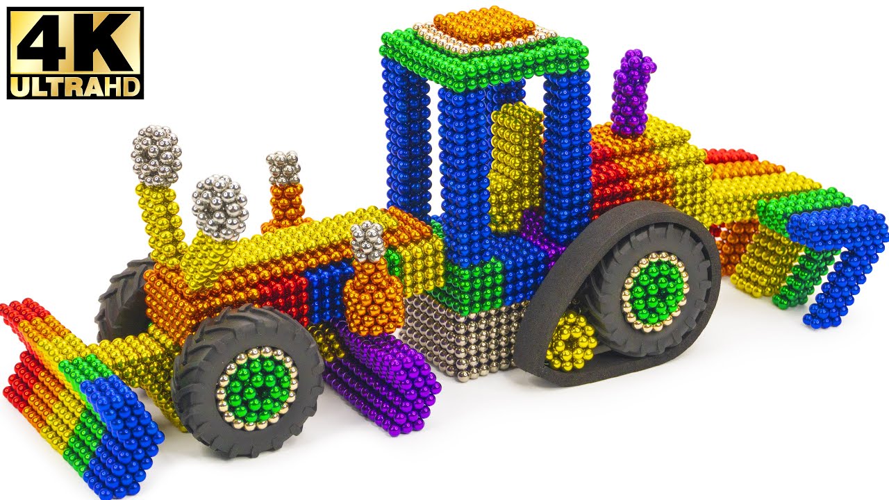 Magnet Challenge - How To Make mini Tractor Trolley From Magnetic Balls ...