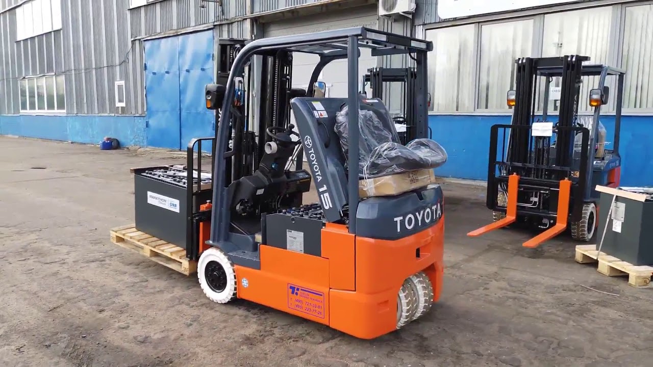 Toyota 8FBE15. Зауженная крыша вилочного погрузчика. Для набивных стеллажей - YouTube