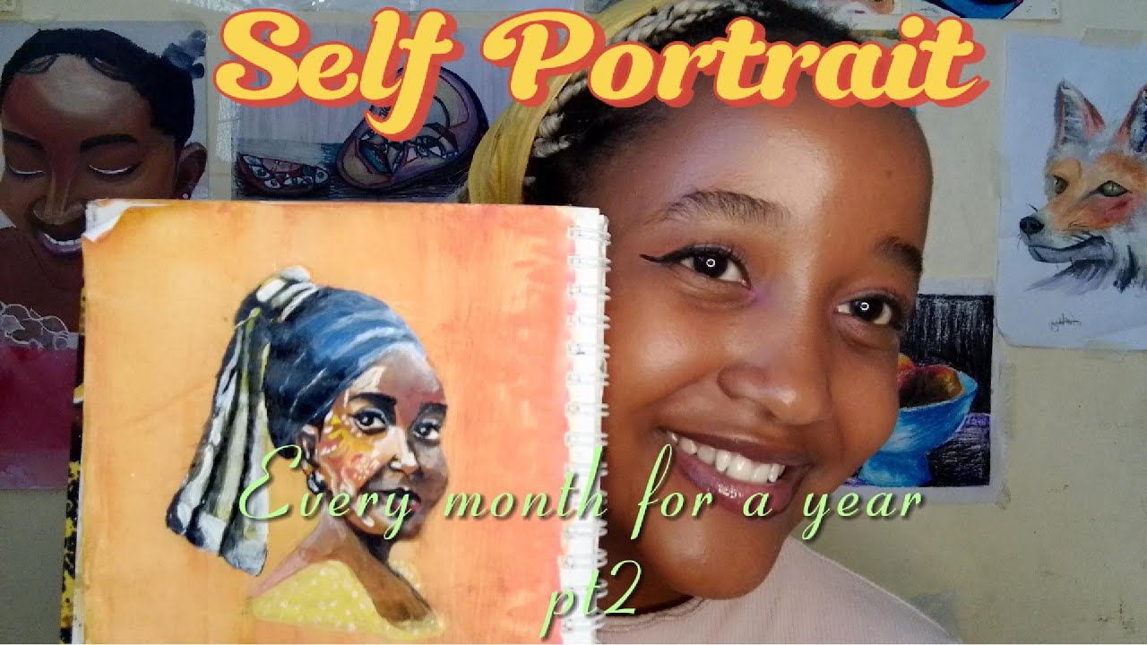 Self portrait every month for a year pt2 - YouTube