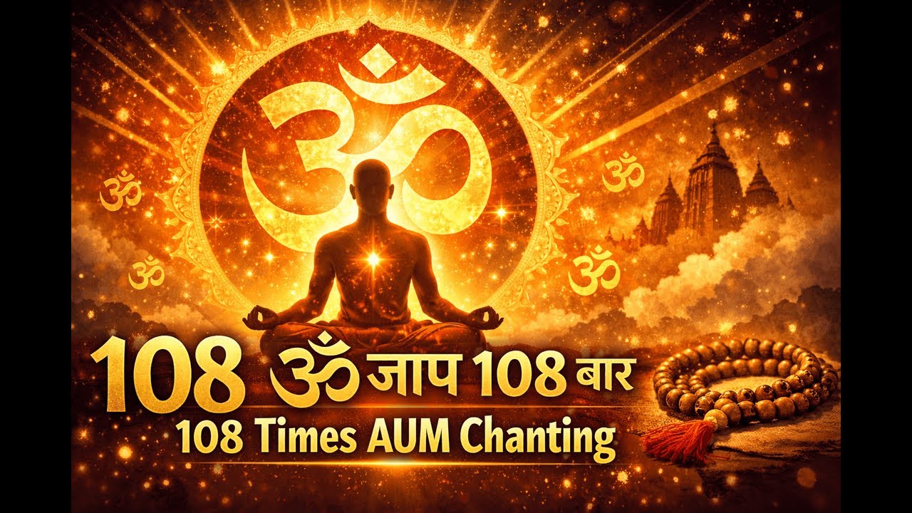 108 Times AUM (ॐ) Meditation Mantra | ॐ का जप 108 बार | Guided Mantra ...