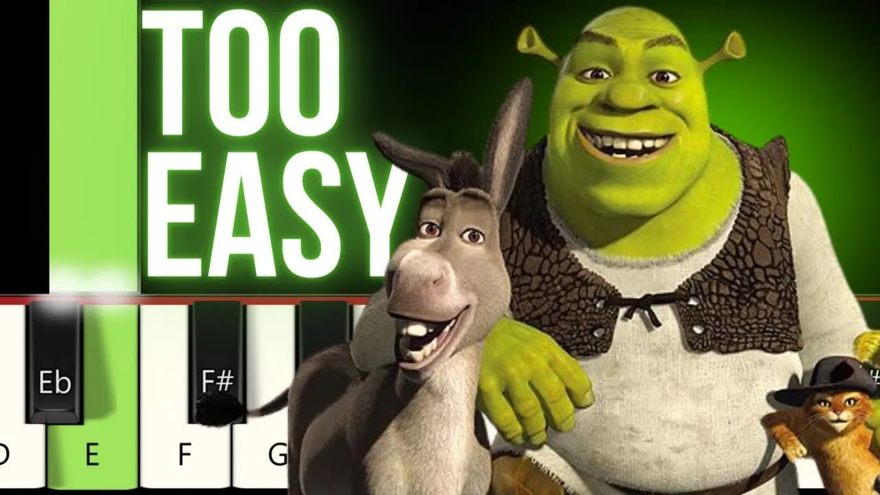 Shrek's Theme (All Star) - VERY EASY Piano tutorial - YouTube