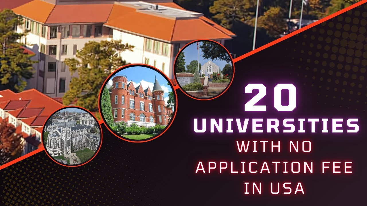 20 Universities in USA With No Application Fees - YouTube