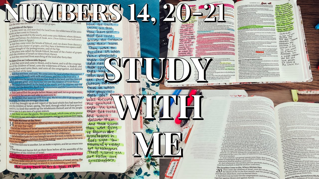 BIBLE STUDY With Me // Numbers 14 & 20-21 // Bible Journaling - YouTube