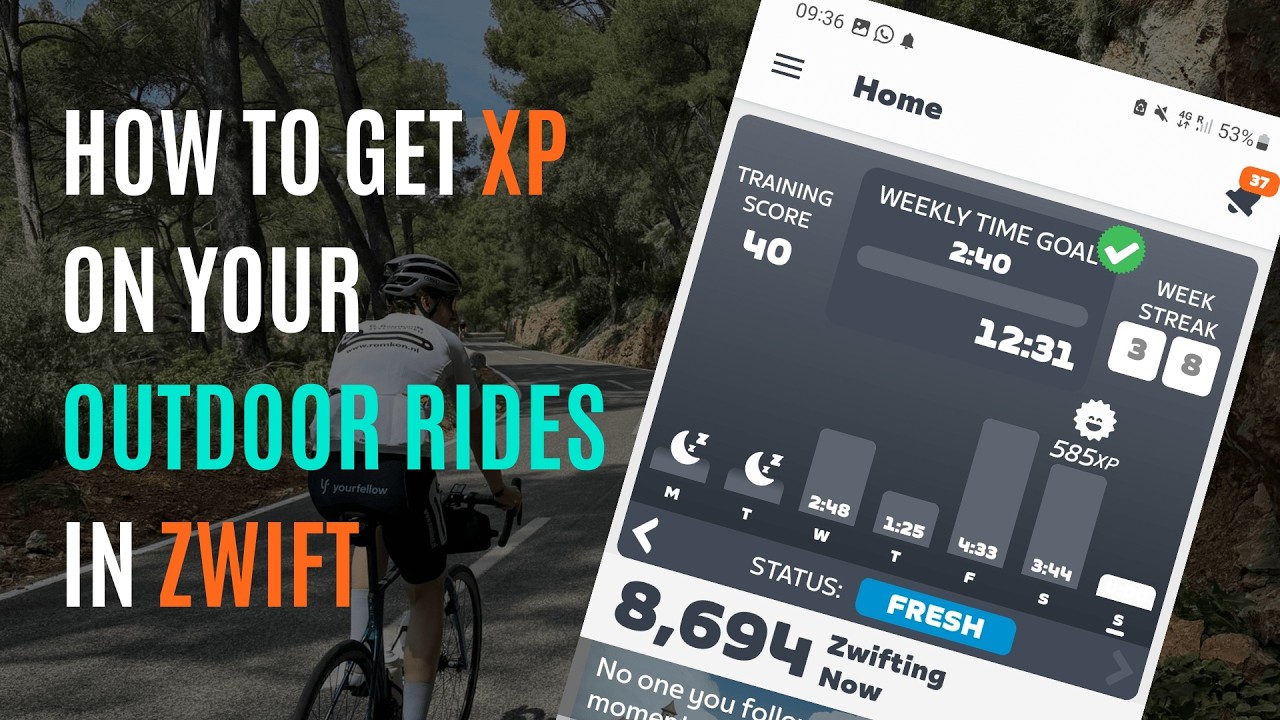 How to Get XP From Outdoor Rides in Zwift - YouTube