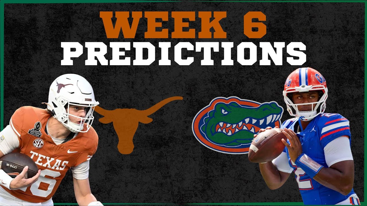 2025 Week 6 College Football Predictions - YouTube
