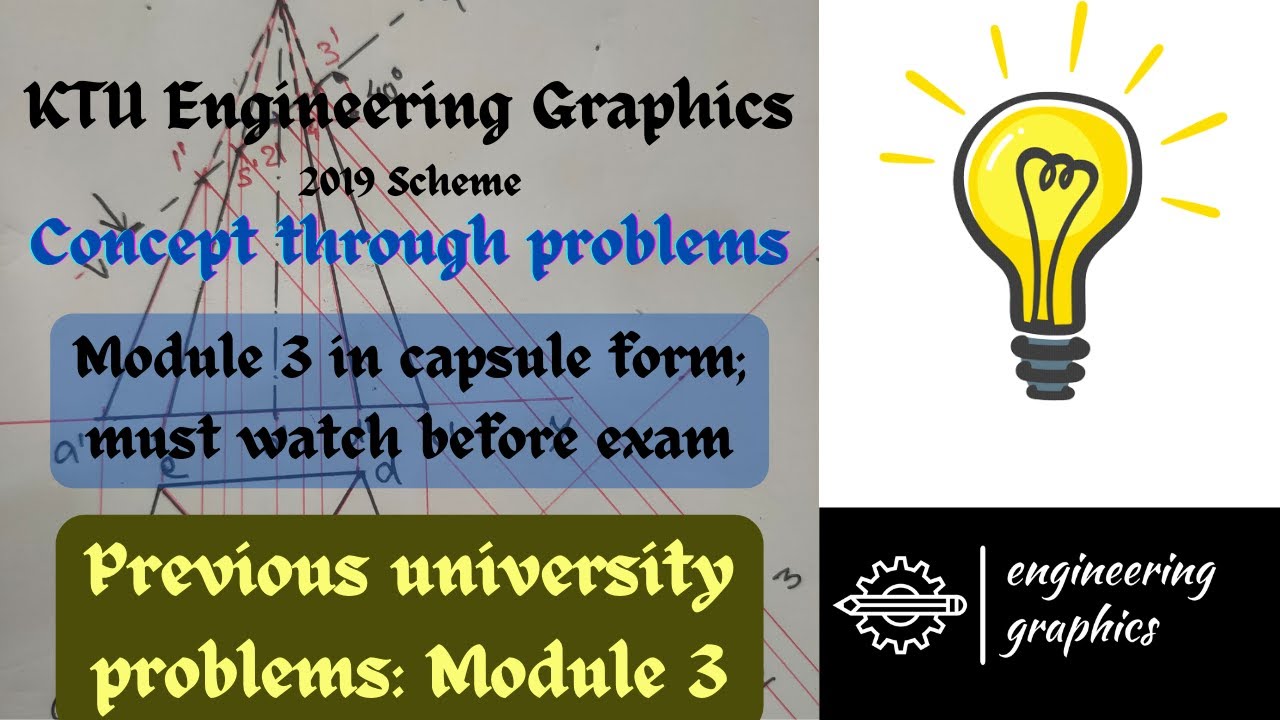 Solving previous year questions of module 3 of Engineering Graphics KTU ...