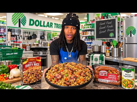 Making the BEST Sausage Dirty Rice Using Only Dollar Tree Food!