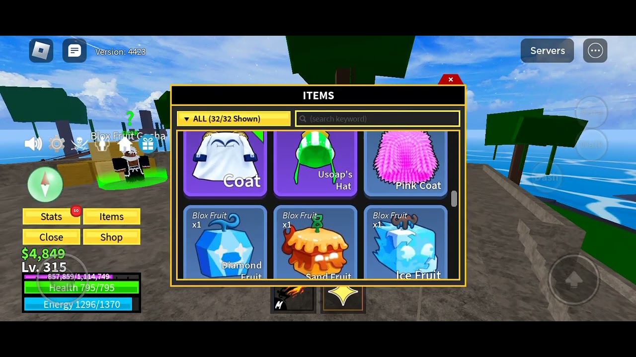 playing blox fruits - YouTube