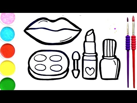 Easy How to Draw Makeup Drawing For Kids & Toddlers | step by step for ...