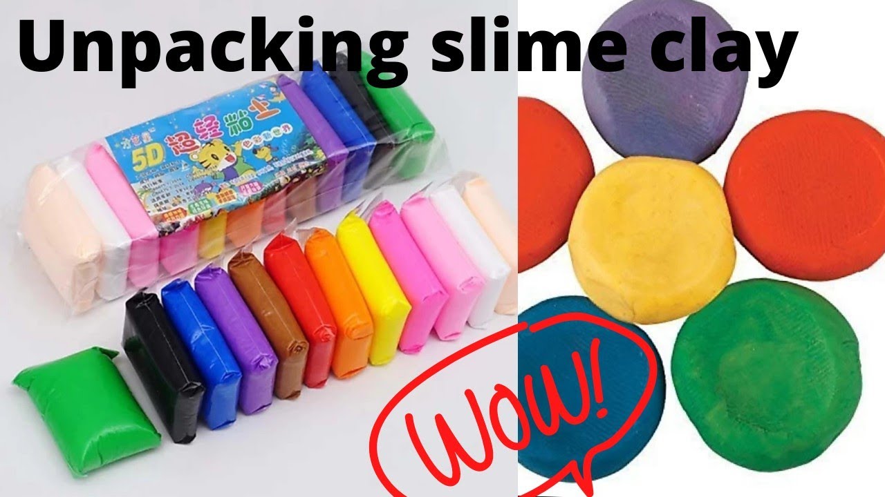Unpacking super light air dry clay (SLADC) ||slime clay set || soft ...