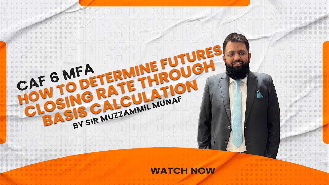 How to determine futures closing rate through basis calculation - YouTube