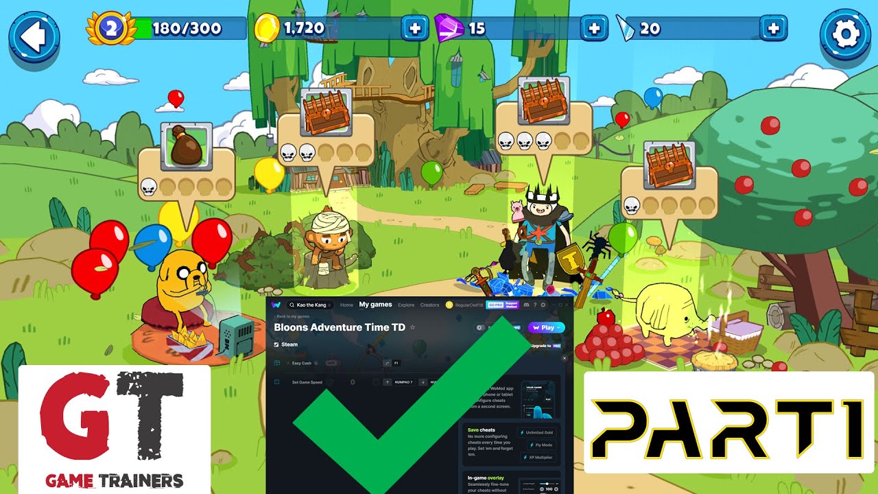 Bloons Adventure Time TD gameplay - WeMod Trainer - YouTube