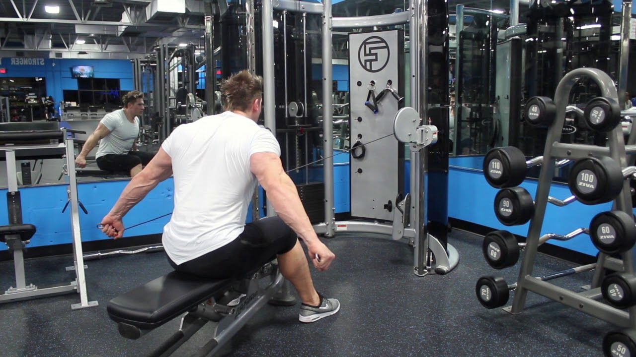 Seated Cable Cross Tricep Extension - YouTube