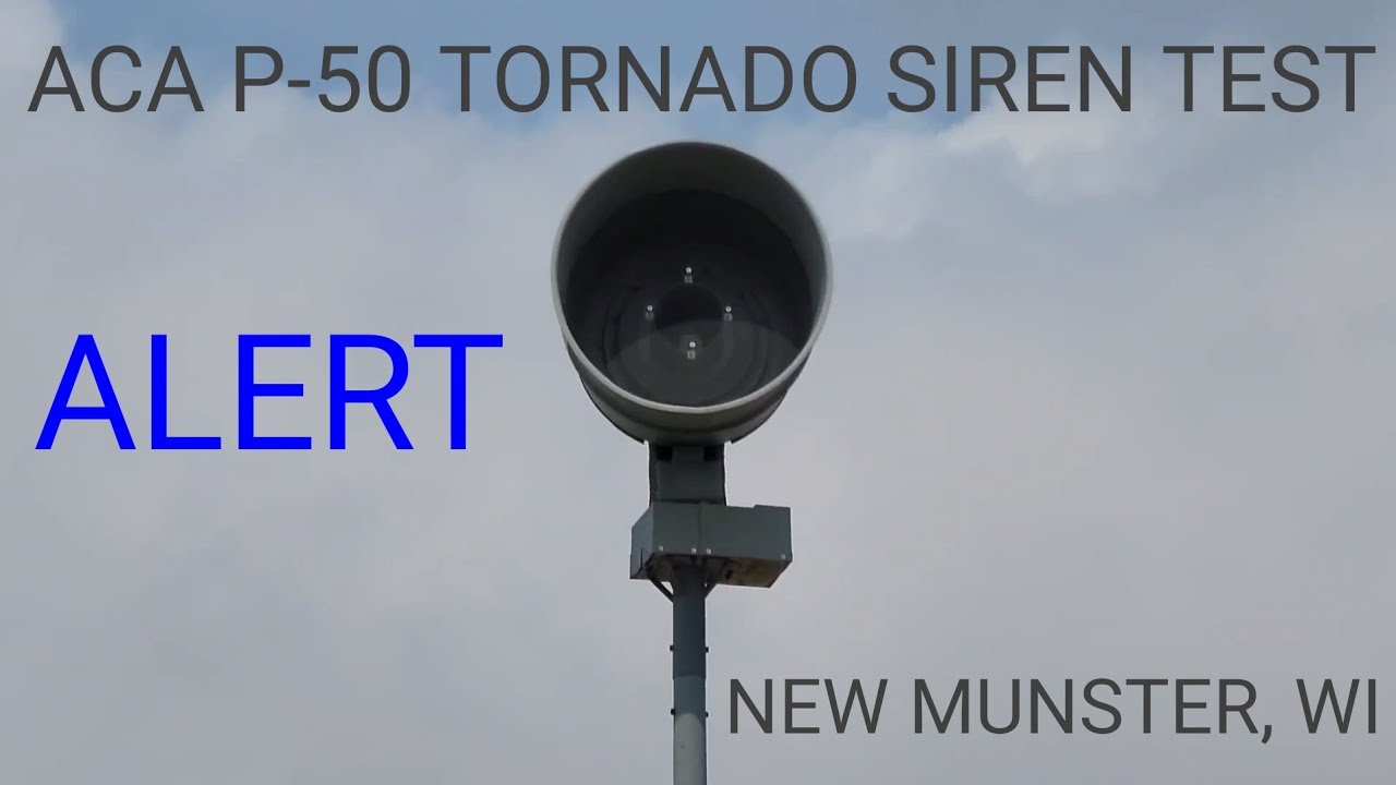 ACA P-50 Tornado Siren Test, Alert, New Munster, WI - YouTube