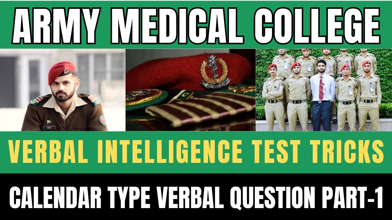 Army Medical College Initial Test 2024 | AFNS 2024 | Verbal ...