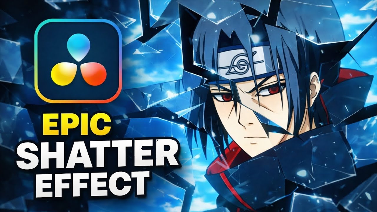 Shatter Effect DaVinci Resolve 🔥 Anime Glass Break VFX - YouTube