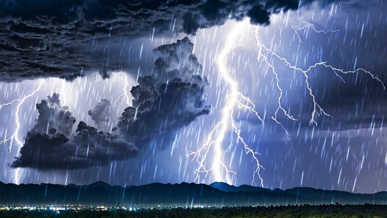 ⚡TEMPESTUOUS NIGHT🌙 with EXTREMELY LOUD THUNDER, HEAVY RAIN, LIGHTNING ...