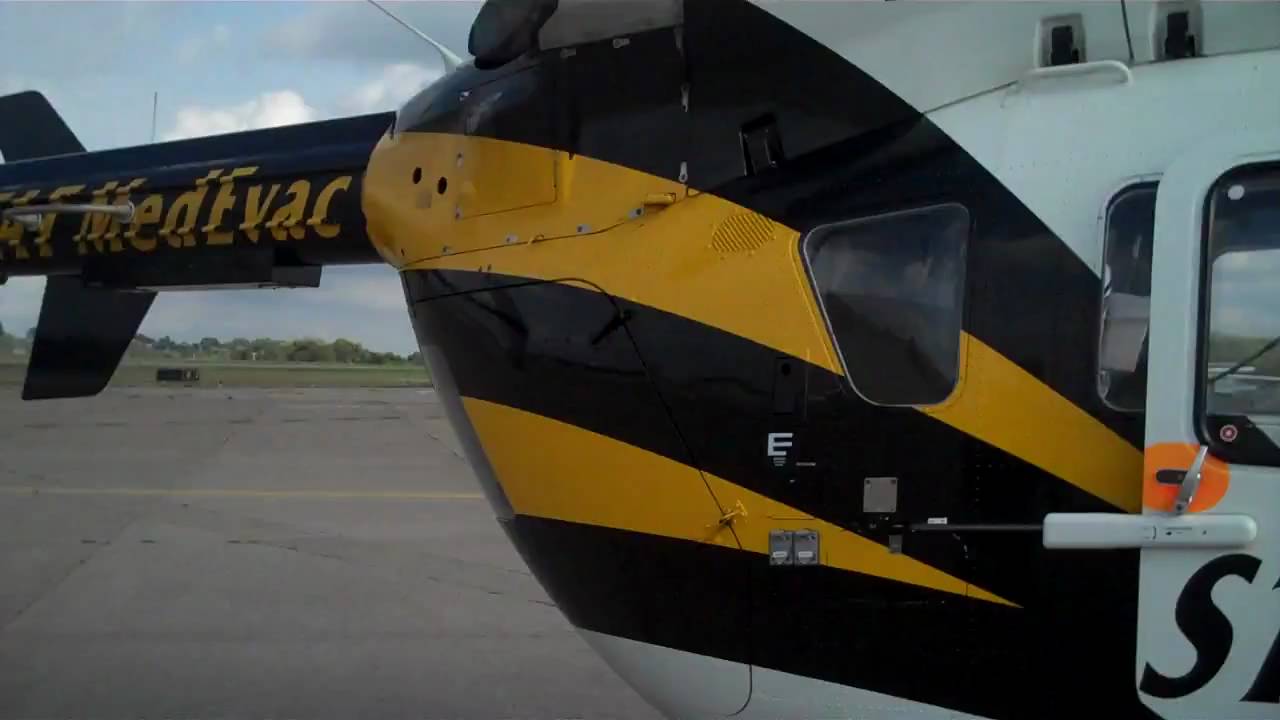 STAT MedEvac Eurocopter EC145 Closer Look #1 - YouTube
