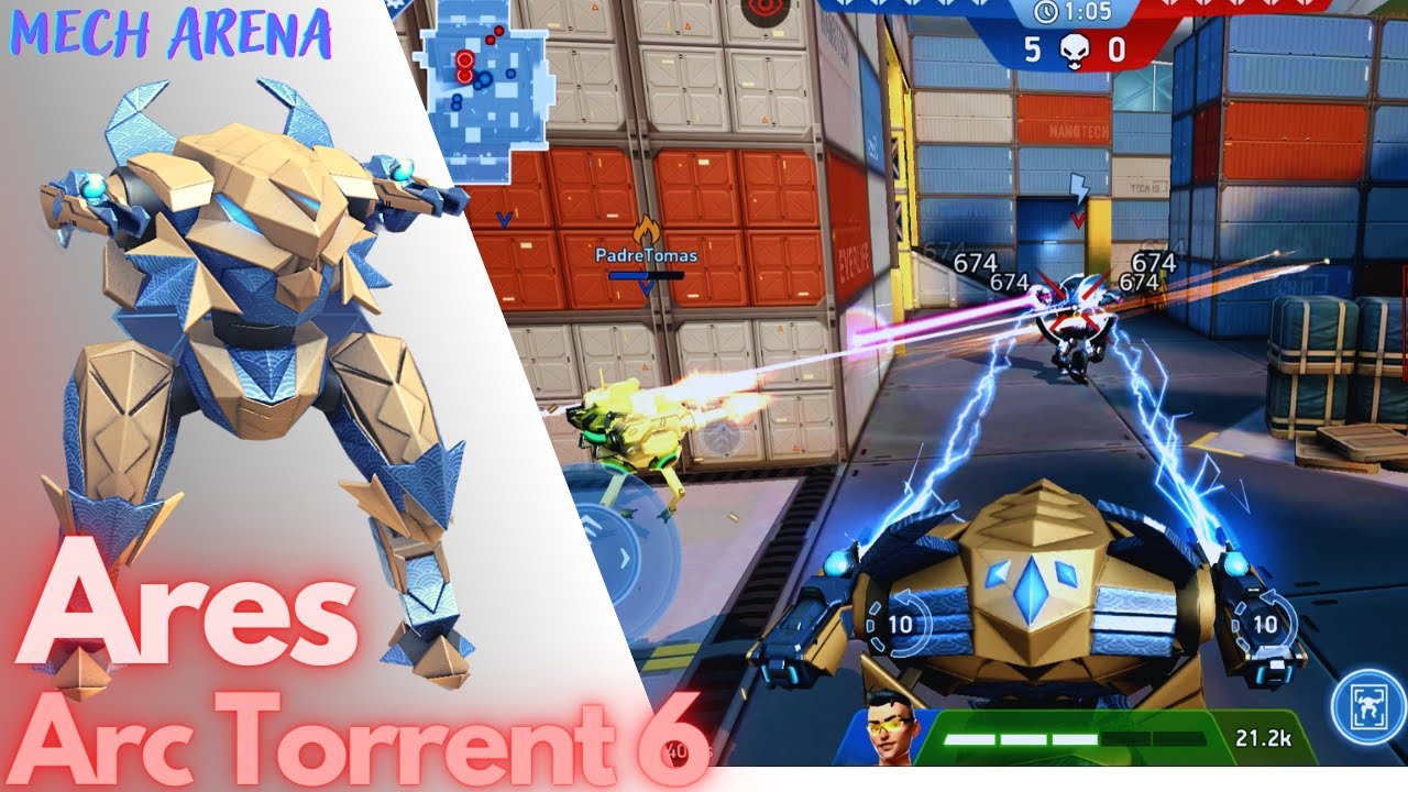 MECH ARENA | 🤖 ARES | Arc Torrent 6 💥 | Gameplay - YouTube