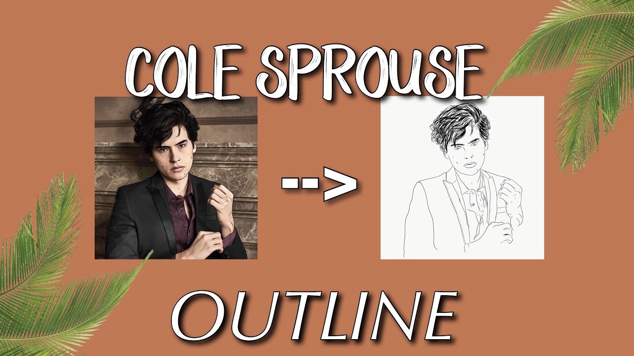 Cole Sprouse outline [DIGITAL DRAWING] - YouTube