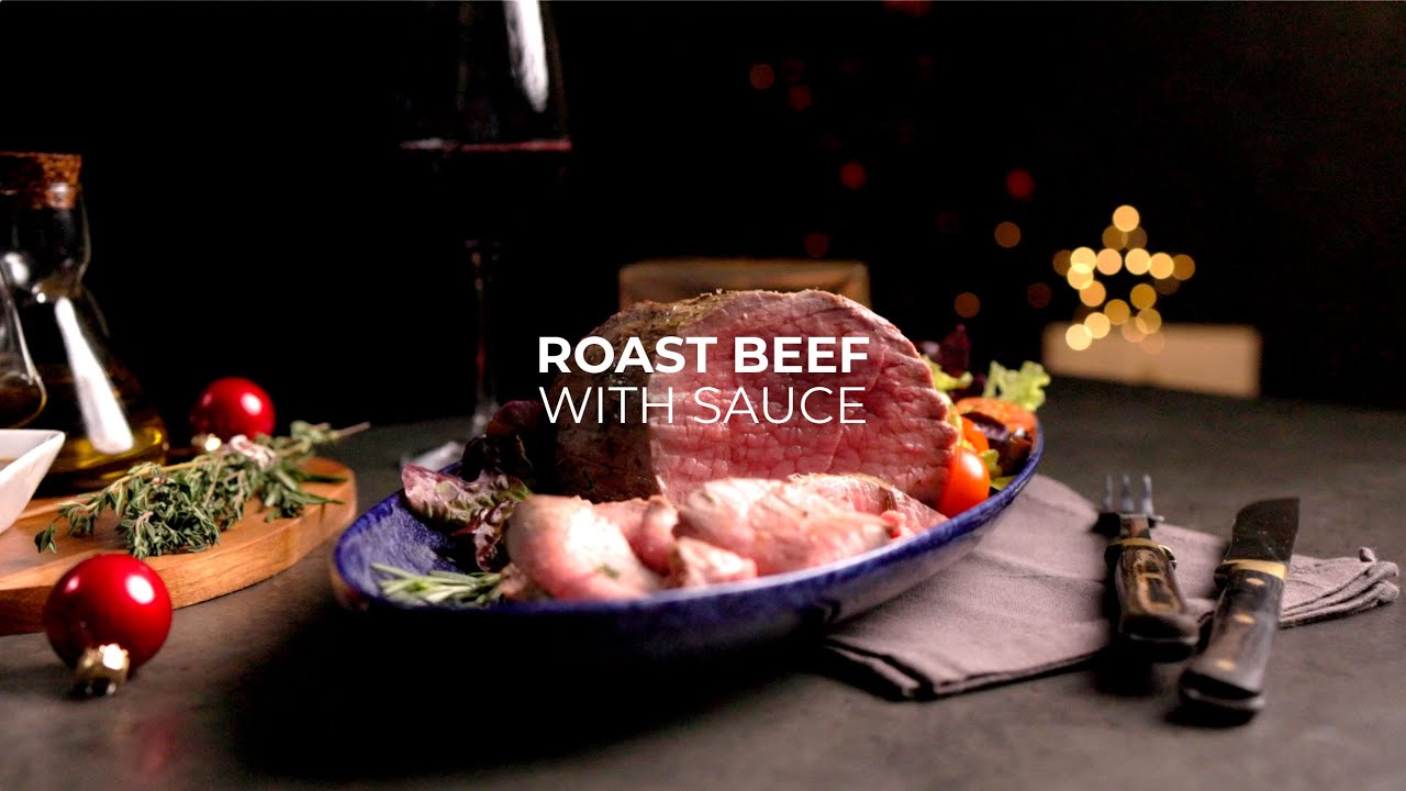 Roast beef with sauce | Main course for Christmas menu - YouTube