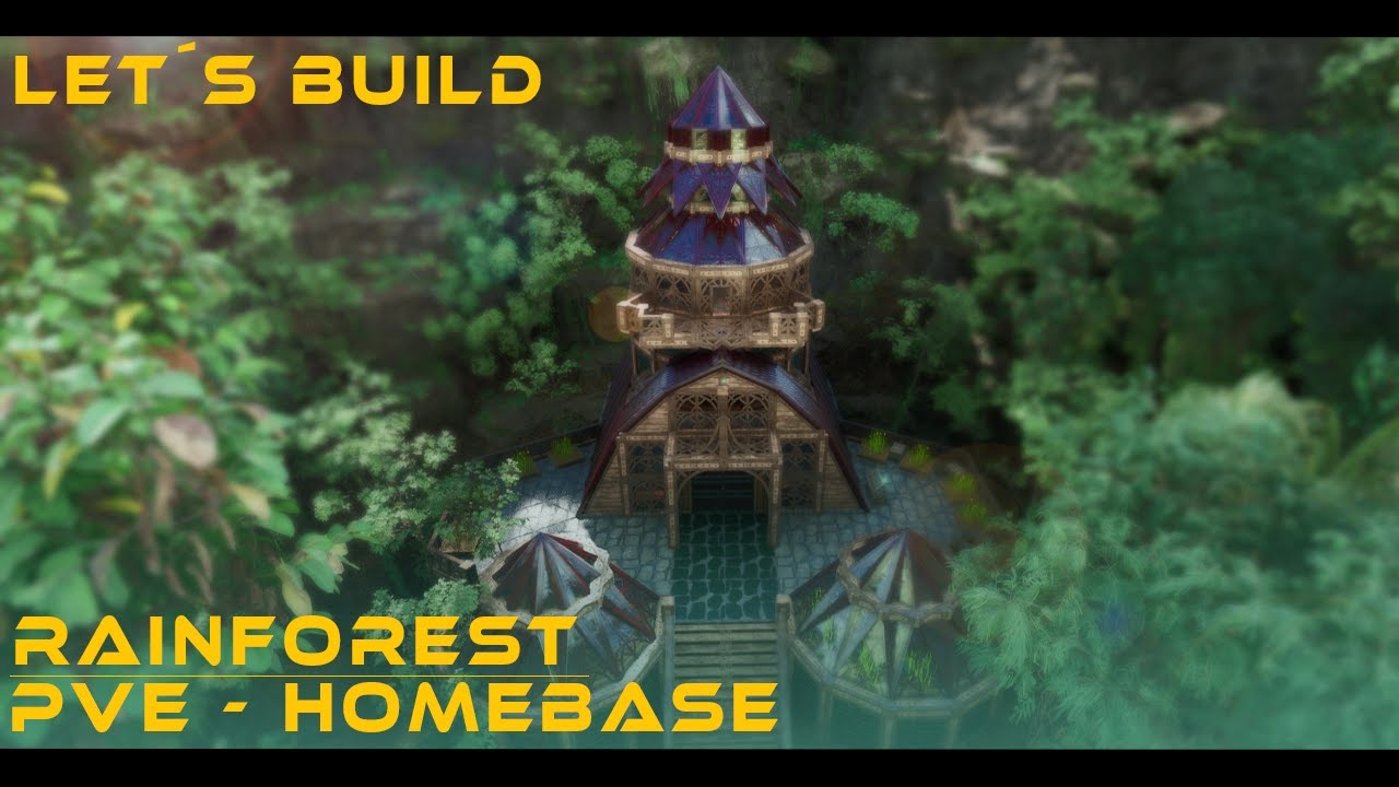 Ark Survival Ascended / Rainforest PvE Homebase / ASA Base / kreatives ...
