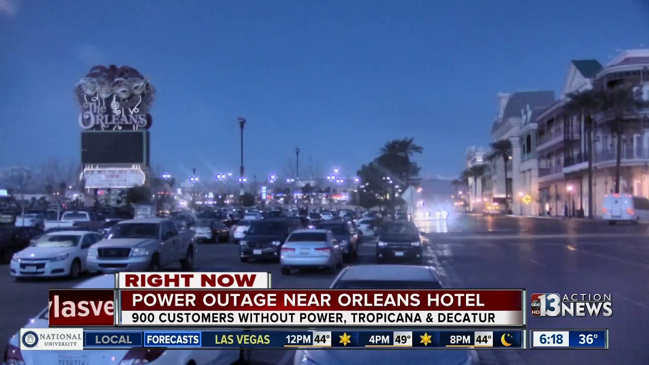 Power outage at the Orleans hotel-casino - YouTube