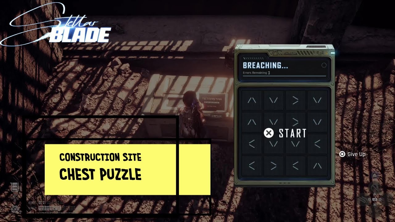 Stellar Blade Construction Site Chest Puzzle - YouTube