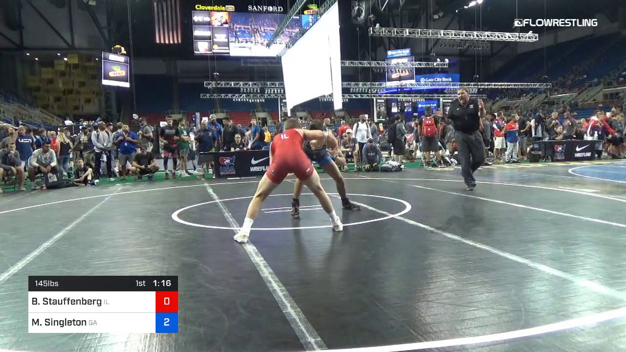 145 Lbs Rnd Of 16 Braden Stauffenberg Illinois Vs Matthew Singleton Georgia - YouTube