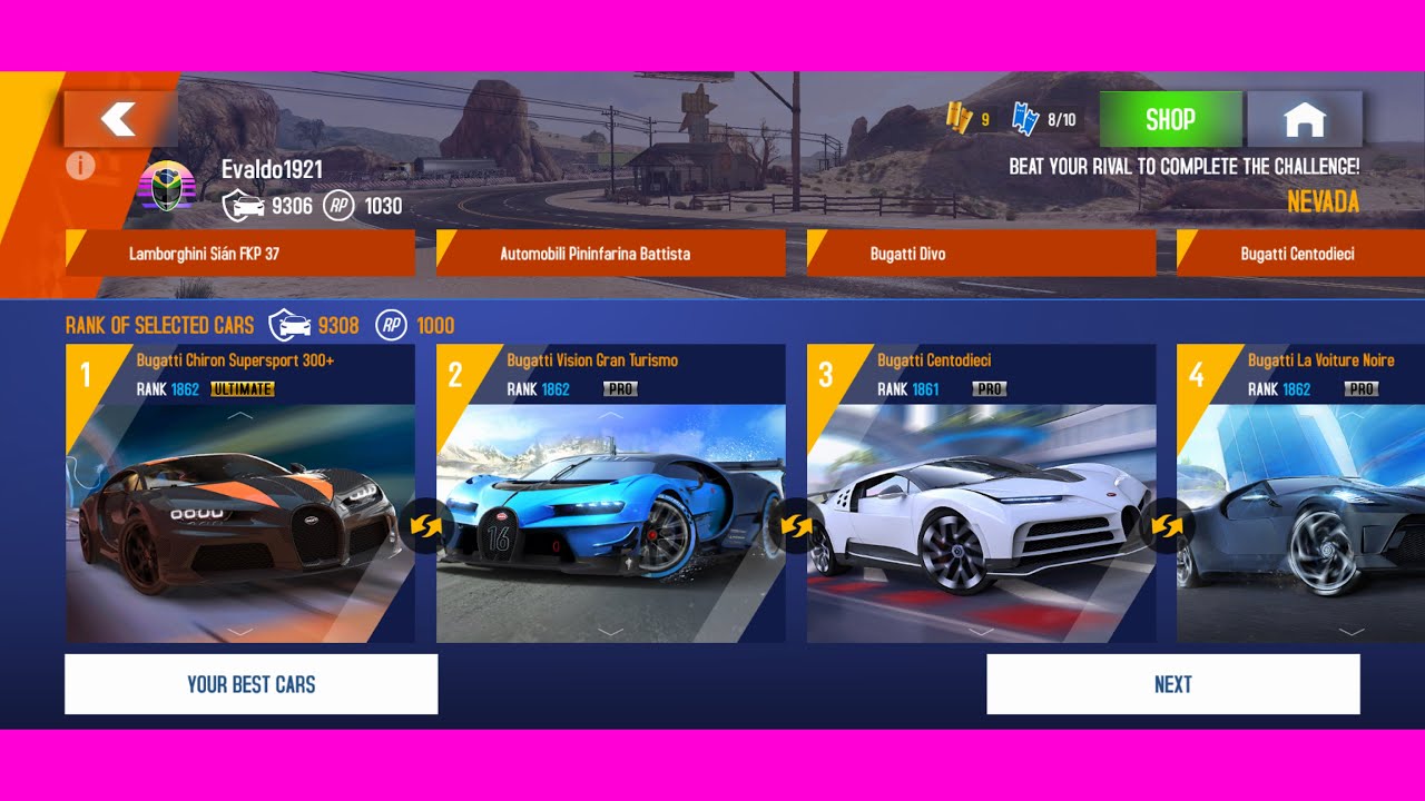 Asphalt 8, First Day Gauntlet Intense Races with All Bugatti's 🔥 - YouTube