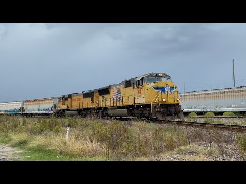 UP 5197 leads a long and slow manifest-yard move? on the interchange at Tower 87 in Huston Texas ...
