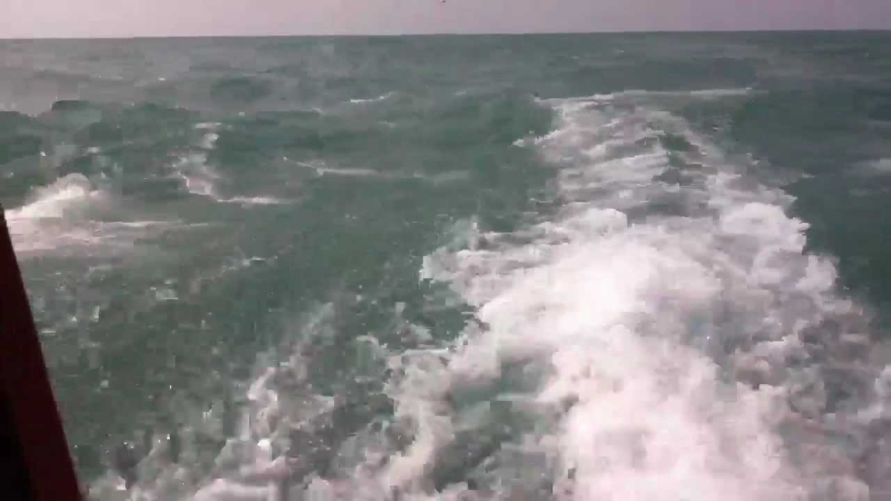 Typical choppy day on Lake Erie - YouTube