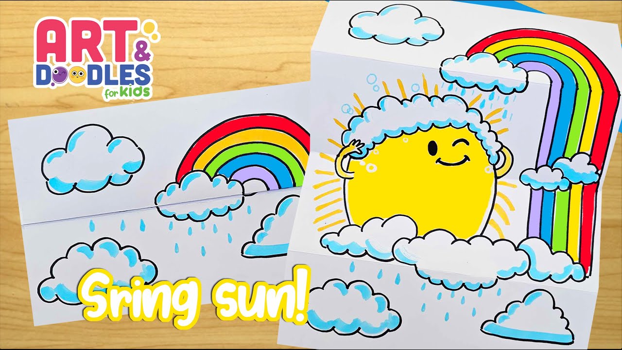 How to draw THE SUN | FOLDING SURPRISE | Art and doodles for kids - YouTube