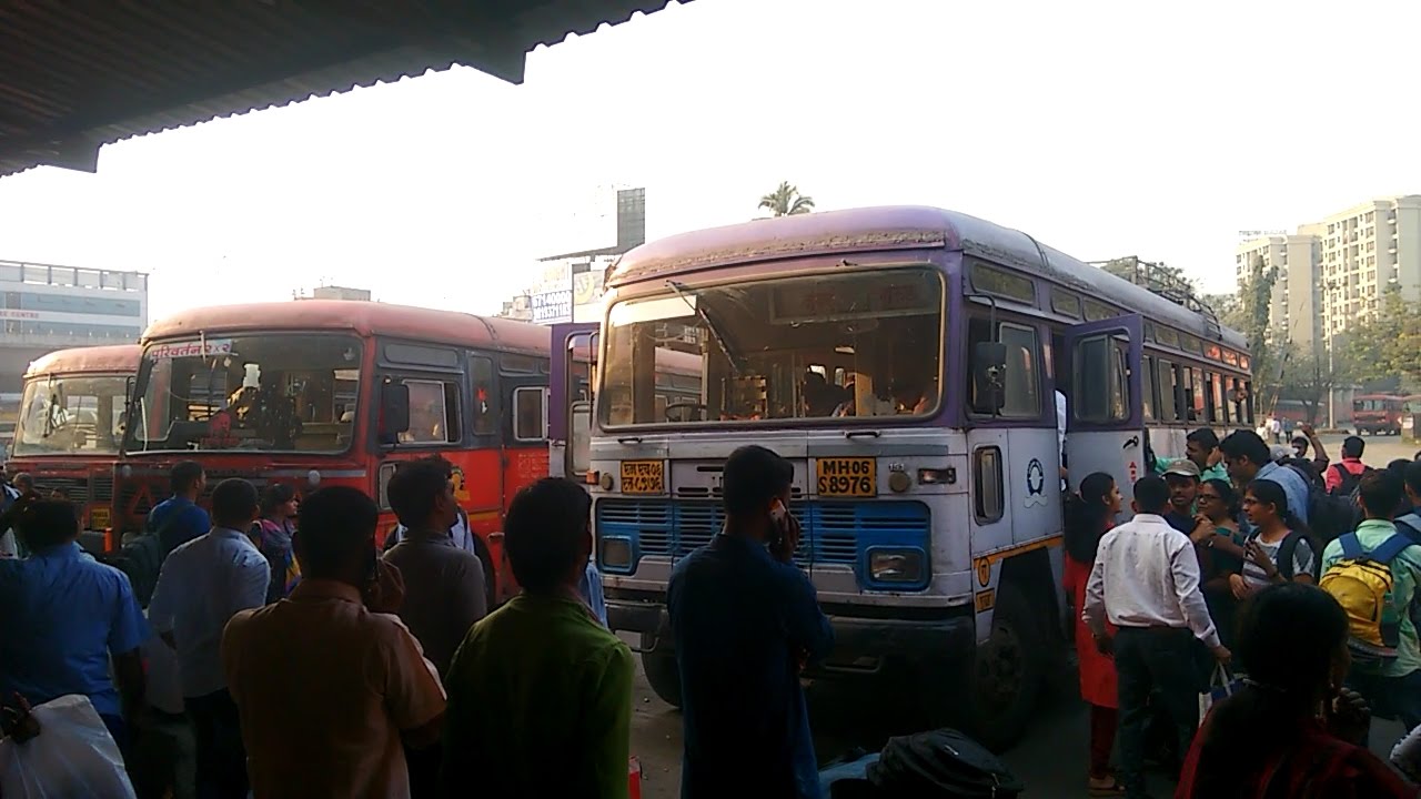 VARIOUS MSRTC BUSES IN ACTION IN PANVEL ST DEPOT | ST BUSES MAHARASHTRA ...