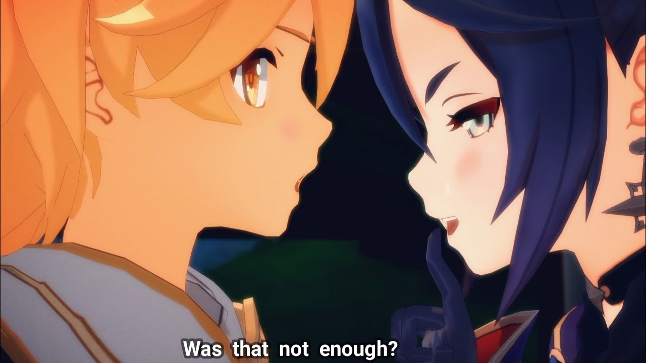 "Mona x Aether - First Kiss" l GENSHIN IMPACT Animation - YouTube