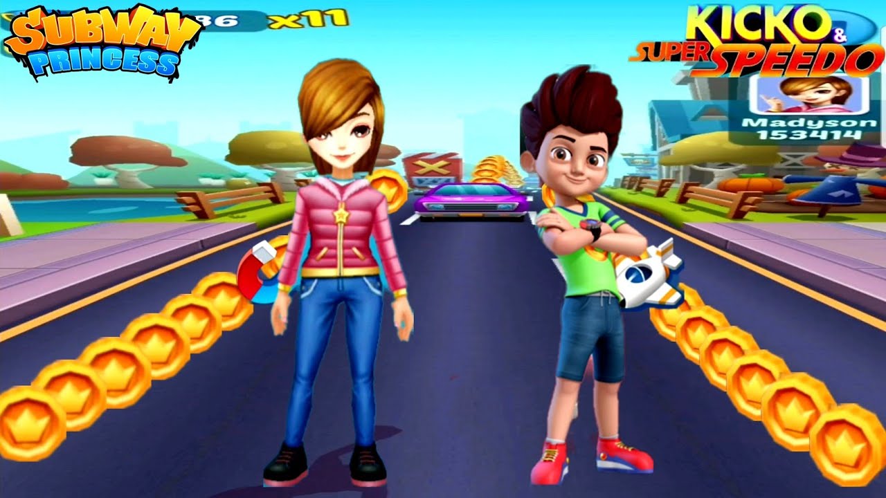 Subway Princess Runner V/S Kicko And Super Speedo Run - Race??? Android ...