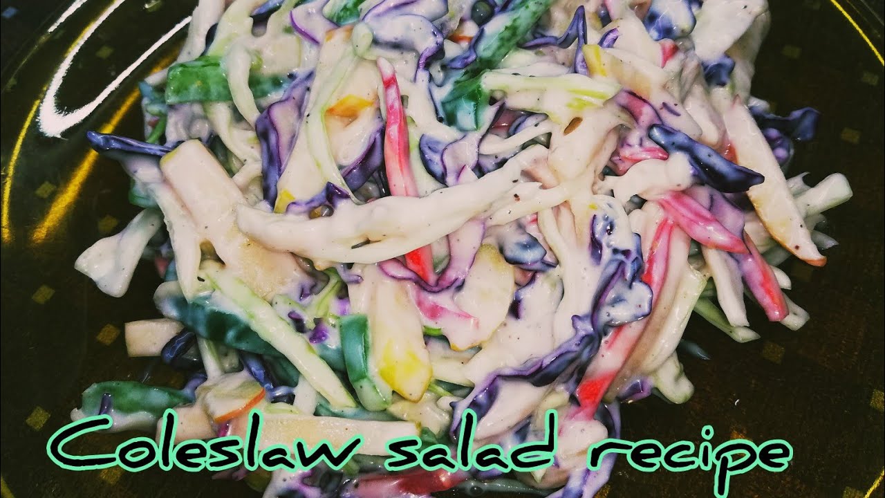 coleslaw salad recipe | How to make coleslaw salad - YouTube