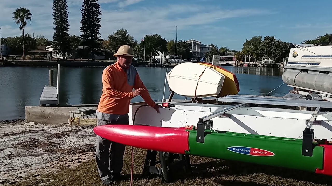 Self-bailing Outrigger Skiff by Expandacraft - YouTube
