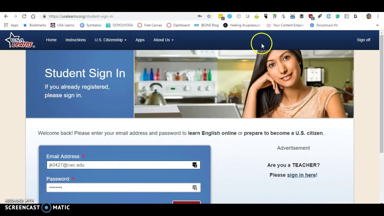 Signing in to USA Learns - YouTube