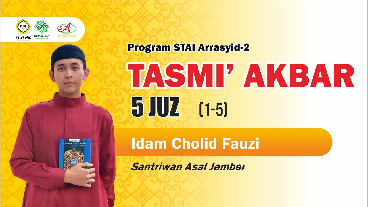 LIVE TASMI' 5 JUZ SEKALI DUDUK | Idam Cholid Fauzi - YouTube