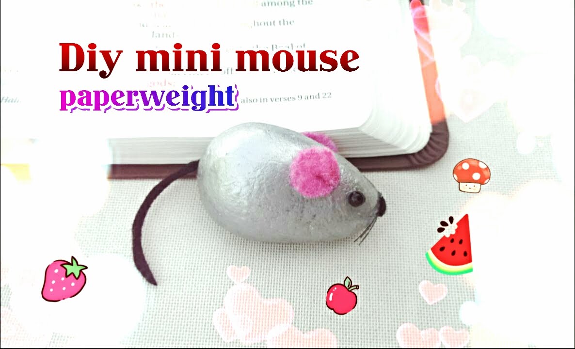 Diy: mini mouse paperweight - YouTube