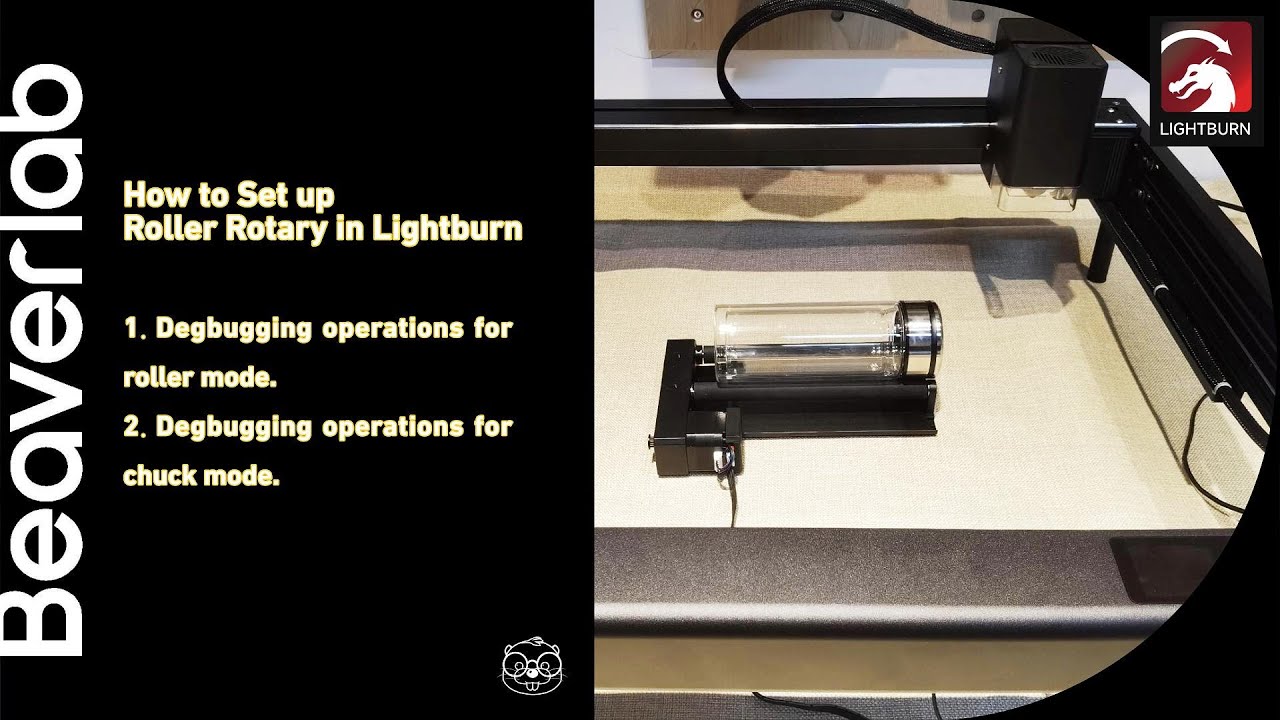 The operation of setting up roller rotary in lightburn software-which ...