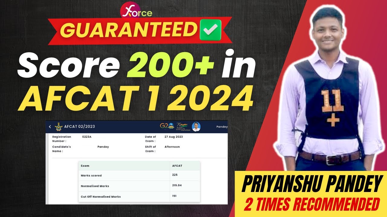 Score 200+ in AFCAT 1 2024 with this Strategy by Priyanshu Pandey Twice ...