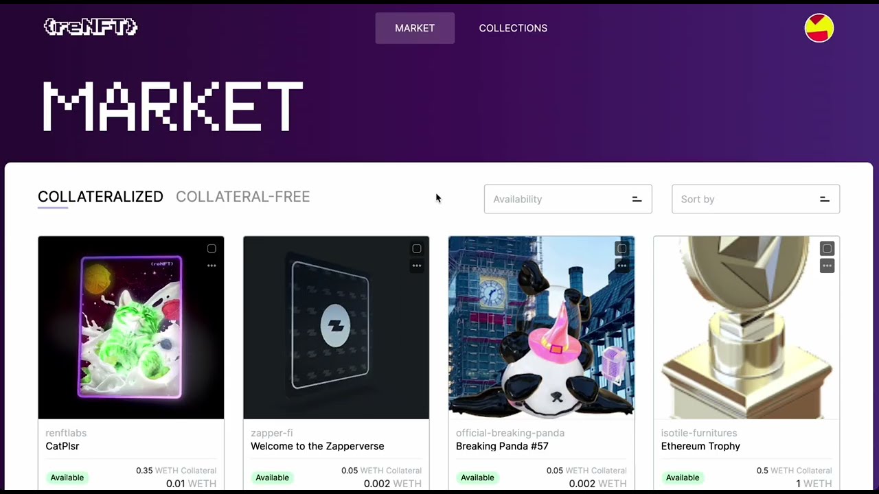 How to rent an NFT (collateral) with reNFT - YouTube