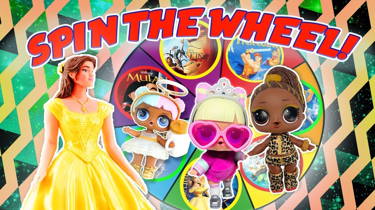 LOL Surprise Dolls Disney Movies Spin the Wheel Game! W/ Sugar and ...