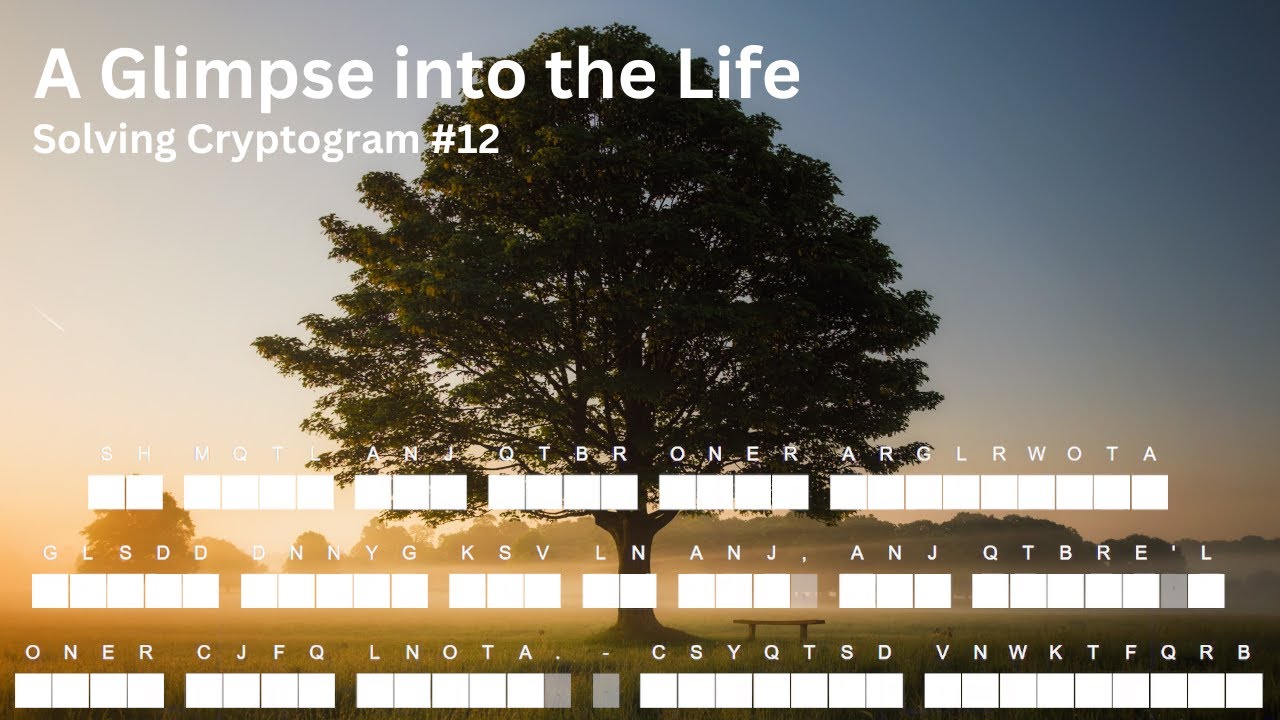 Solving Cryptogram #12 - YouTube